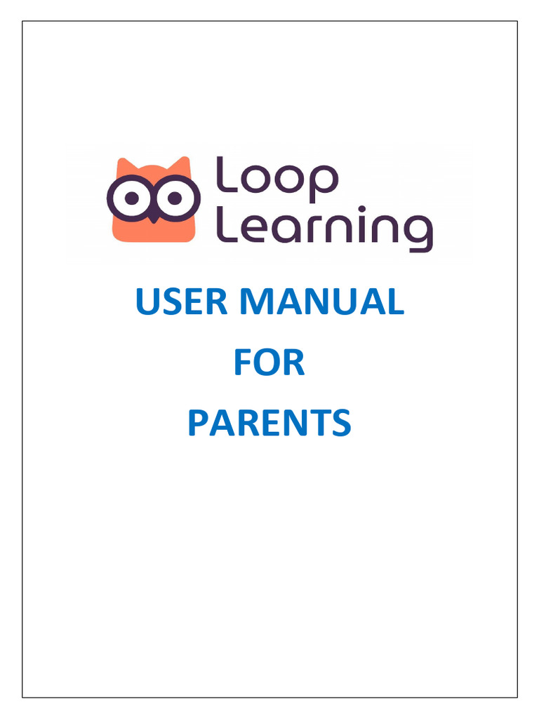 Loop Learning Manual For Parents | PDF | Login | Payments