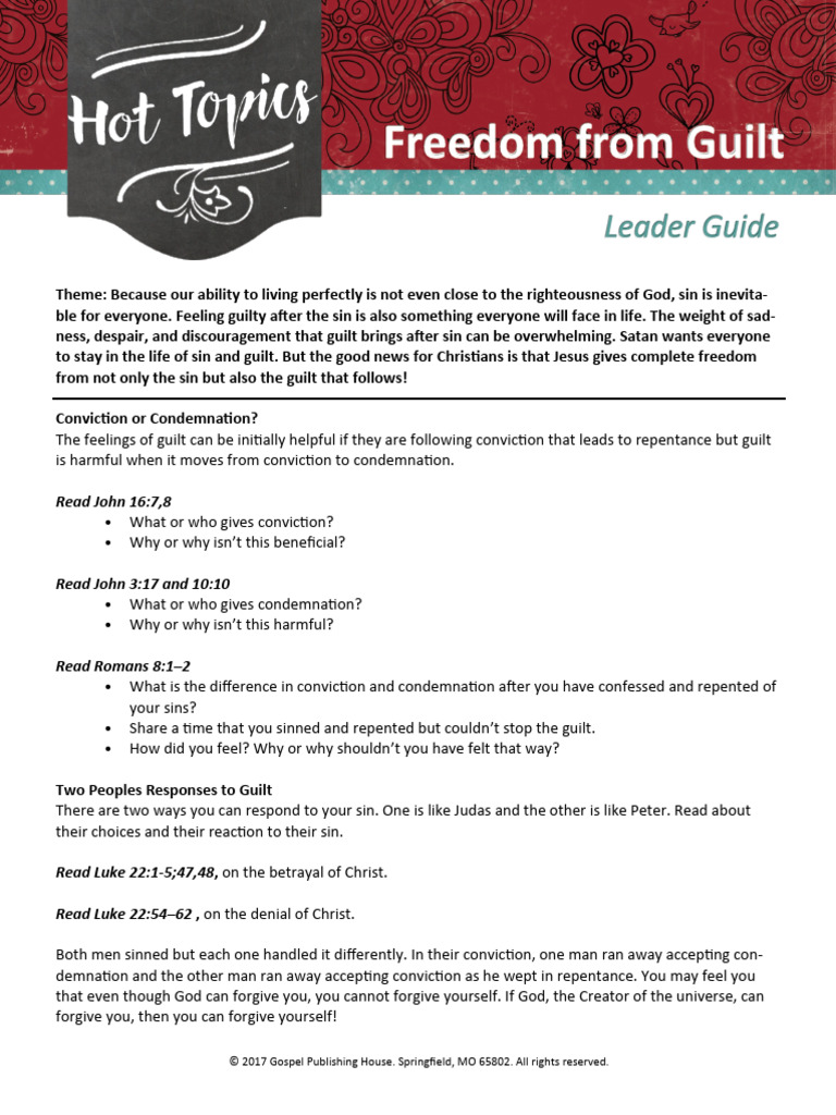 Freedom From Guilt | Download Free PDF | Guilt (Emotion) | Sin
