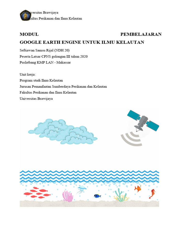 Modul Pembelajaran Google Earth Engine Untuk Ilmu Kelautan | PDF