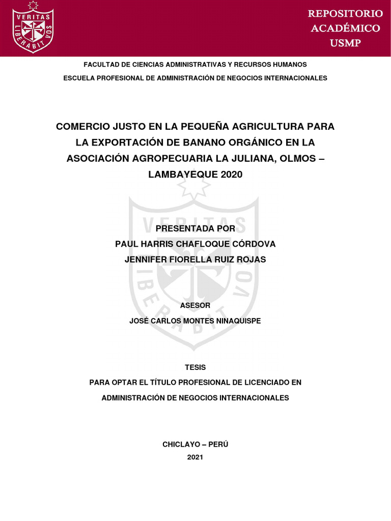 Chafloque Cph-Ruiz RJF | PDF | Comercio justo | Business