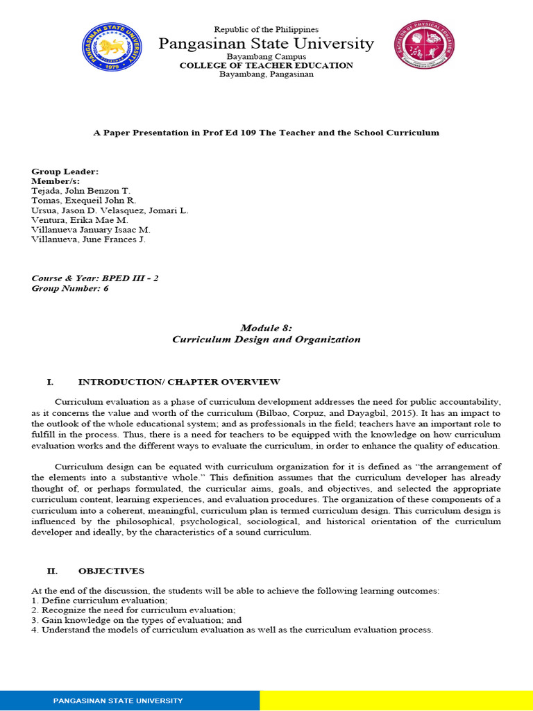GRP 6 - Written Report - Module 8 | PDF | Curriculum | Constructivism ...