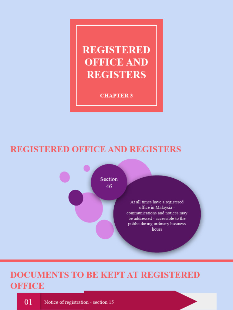 Chapter 3 Registered Office and Registers | PDF | Common Law | Private Law