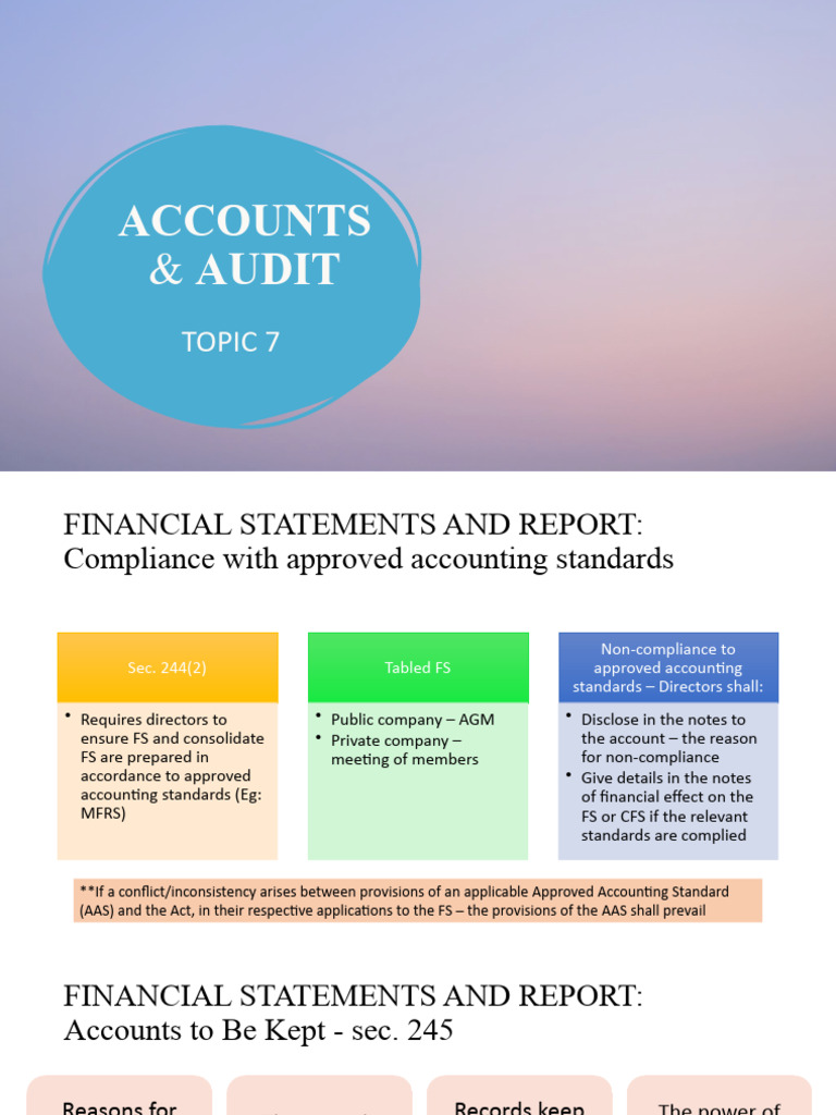Chapter 6 Audited Accounts | PDF | Audit | Regulatory Compliance