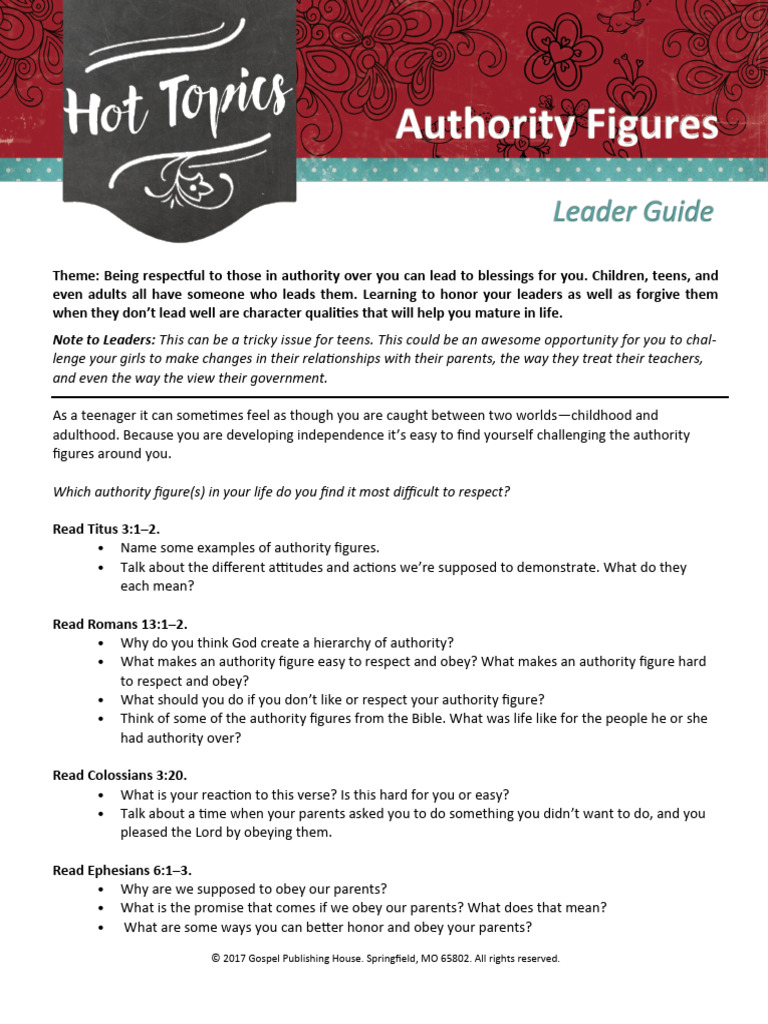 Authority Figure | PDF | Adolescence | Adults