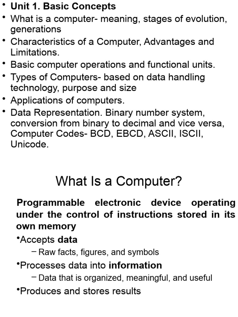 Unit1 2 3 Pdf Process Computing Binary Coded Decimal