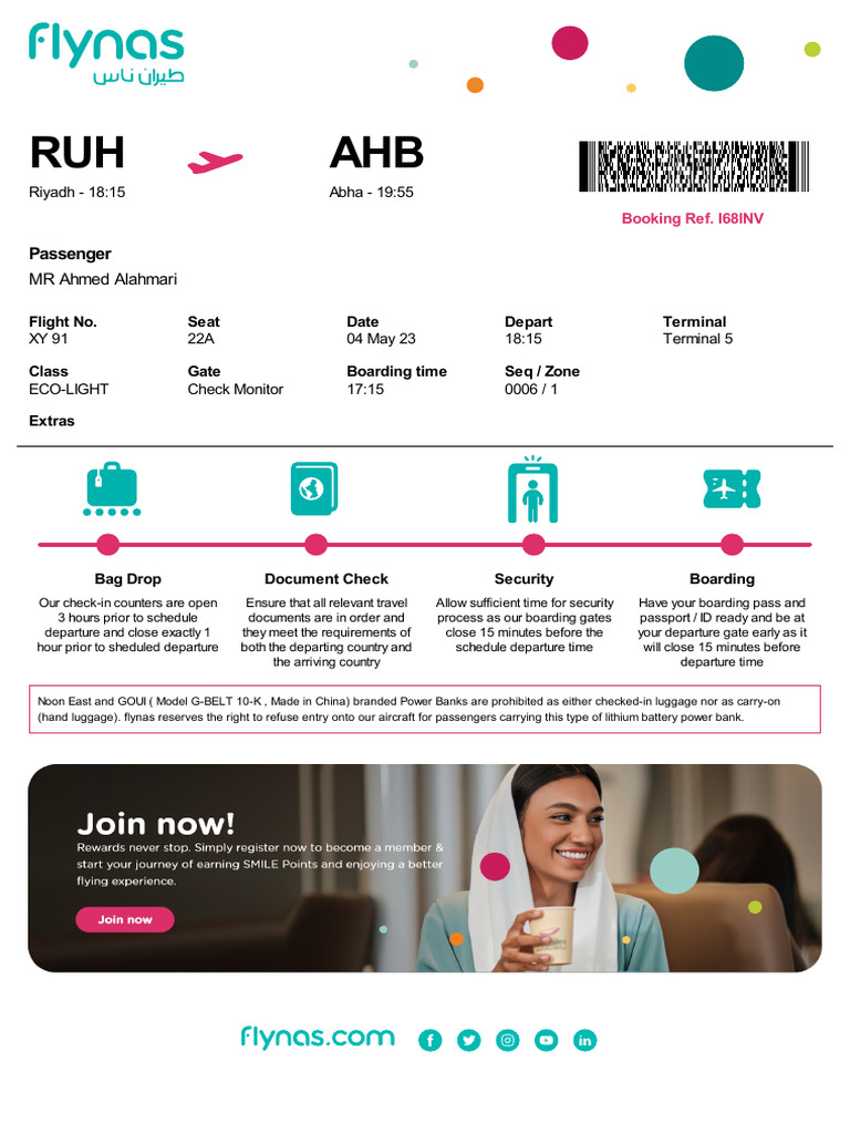 flynas Flight and Check-in Guidelines | PDF
