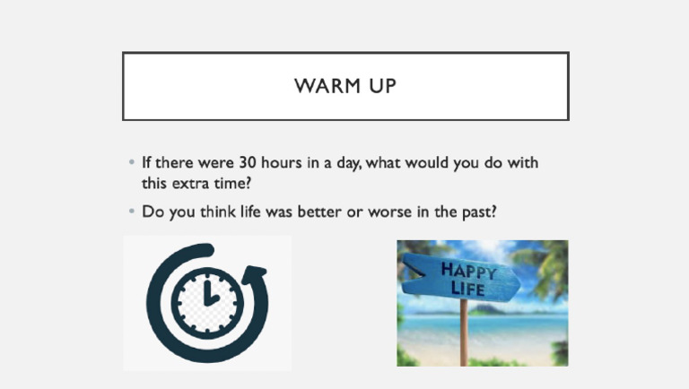 Warm Up Conversation Questions | PDF