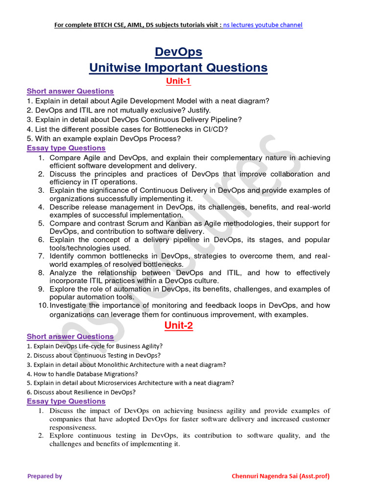 Devops Unitwise Imp Questions-1 | Download Free PDF | Systems ... Devops Unitwise Imp Questions-1 | Download Free PDF | Systems ...