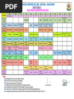 TIME TABLE Format | PDF
