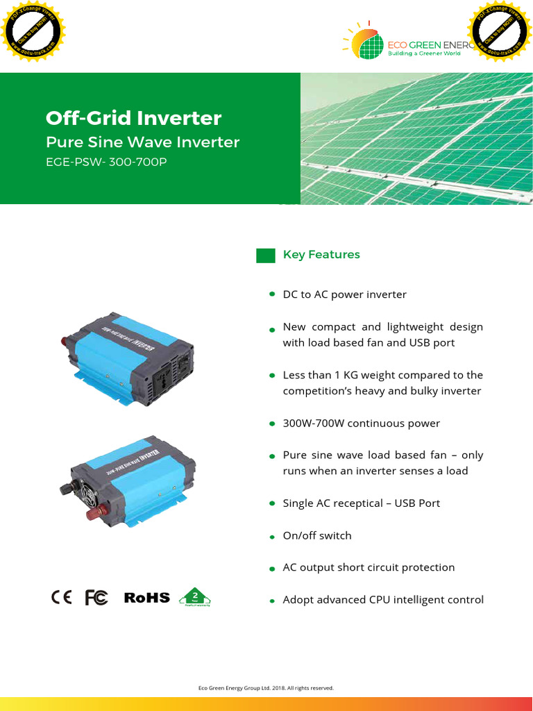 ureSineWaveInverter 300 700W | Download Free PDF | Power Inverter | Alternating Current