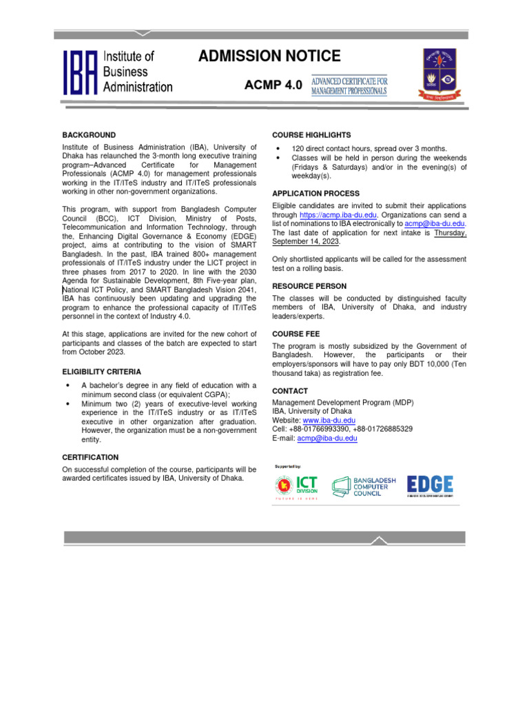 ACMP 4.0-2023 2nd Ad-B.20 | PDF | Information Technology