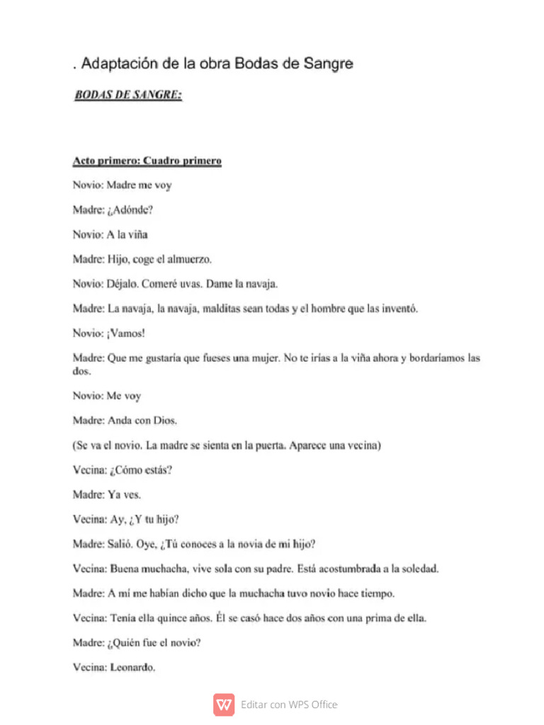 Bodas de Sangre | PDF