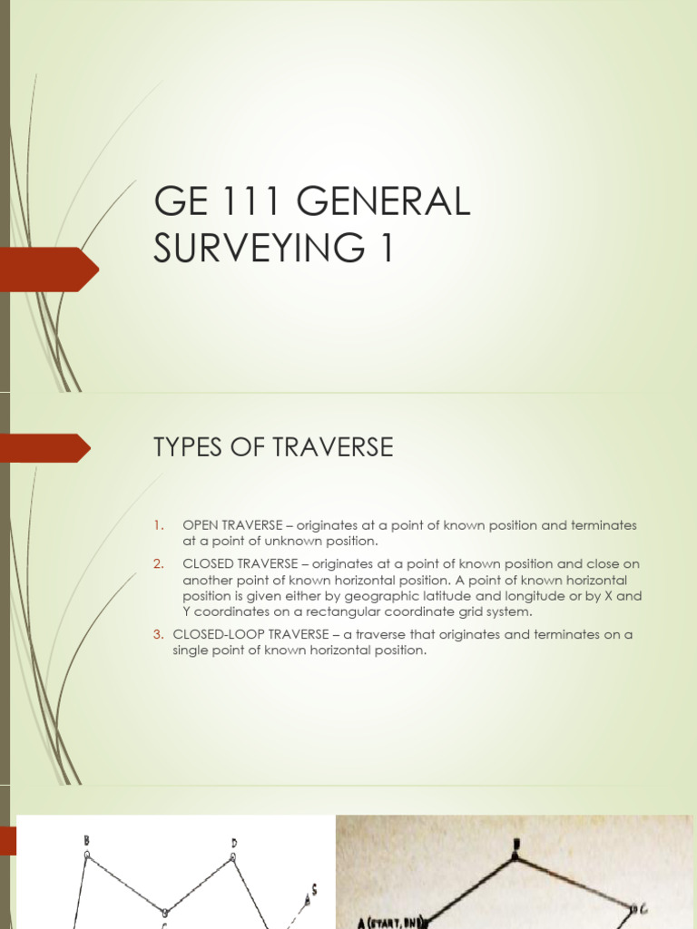 Topic 6 Open Traverse Computation and Adjustment | PDF | Science ...