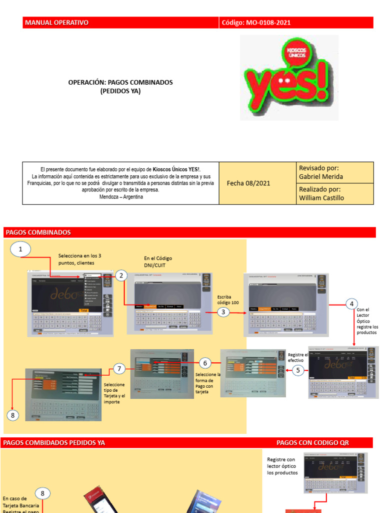Manual Operativo Pagos Combinados | PDF | Código QR | Industrias de servicio