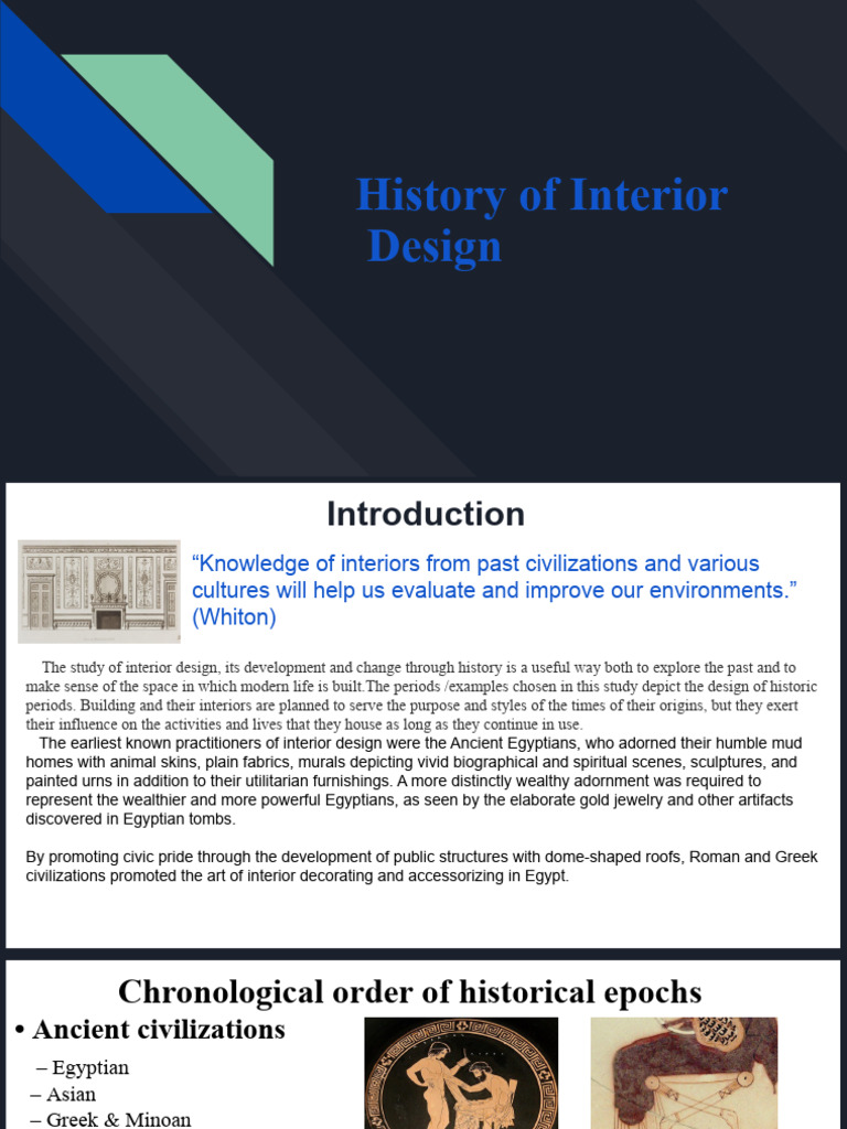 History of Interior Design | PDF | Furniture | Ancient Egypt