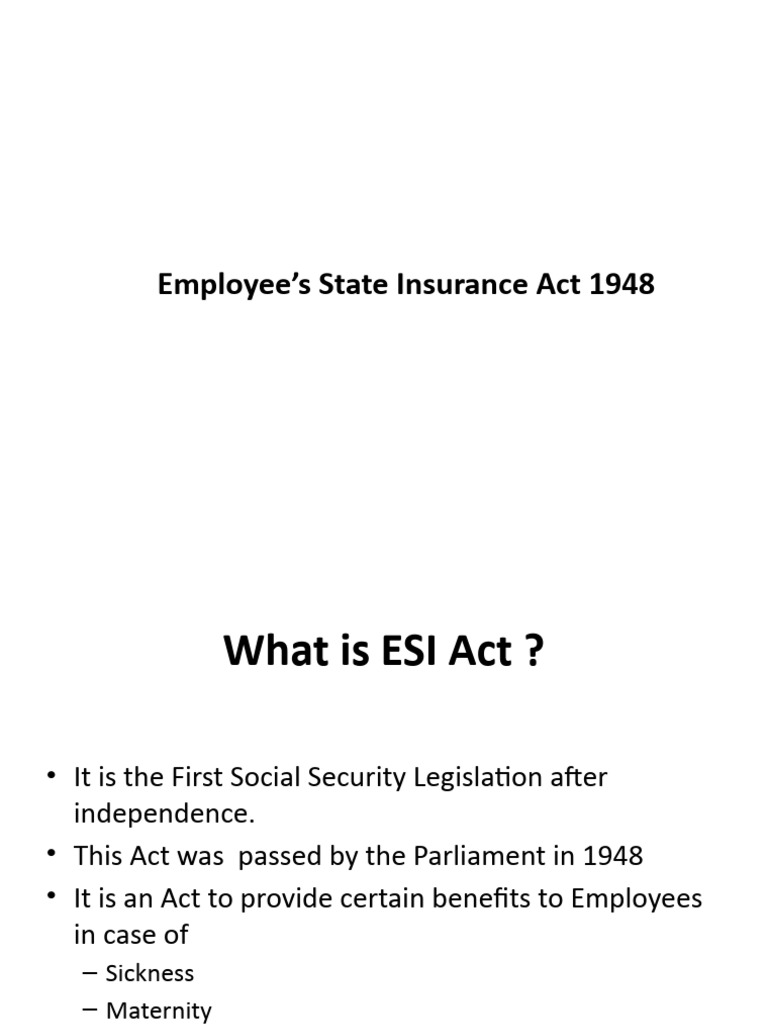 ESIC | PDF | Employment | Employee Benefits