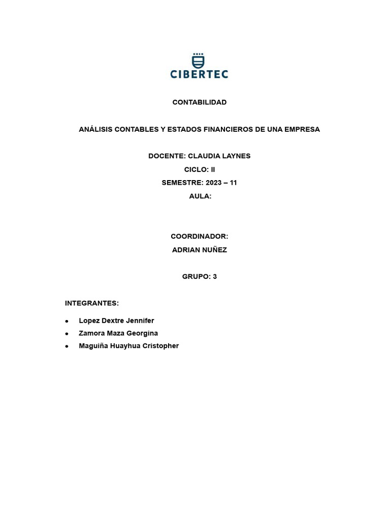 Proyecto Contabilidad | PDF | Contabilidad | Business