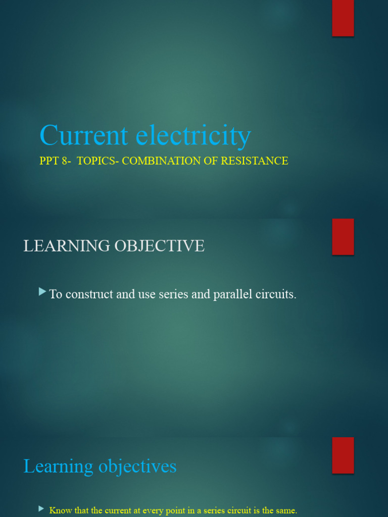 Series And Parallel Pdf Series And Parallel Circuits Electrical Resistance And Conductance
