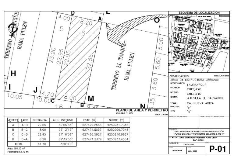 Plano P-01 (Hoja A3) | PDF