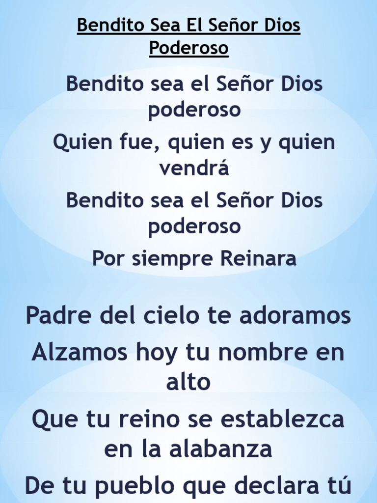 Bendito Sea El Señor Dios Poderoso | PDF