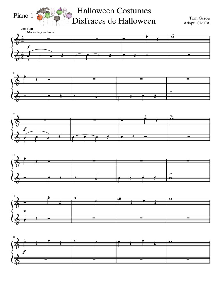 Halloween Costumes-Piano 1 | PDF