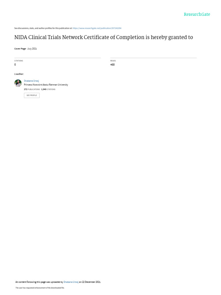 Ethics Certificate | PDF | Clinical Trial | Health Care