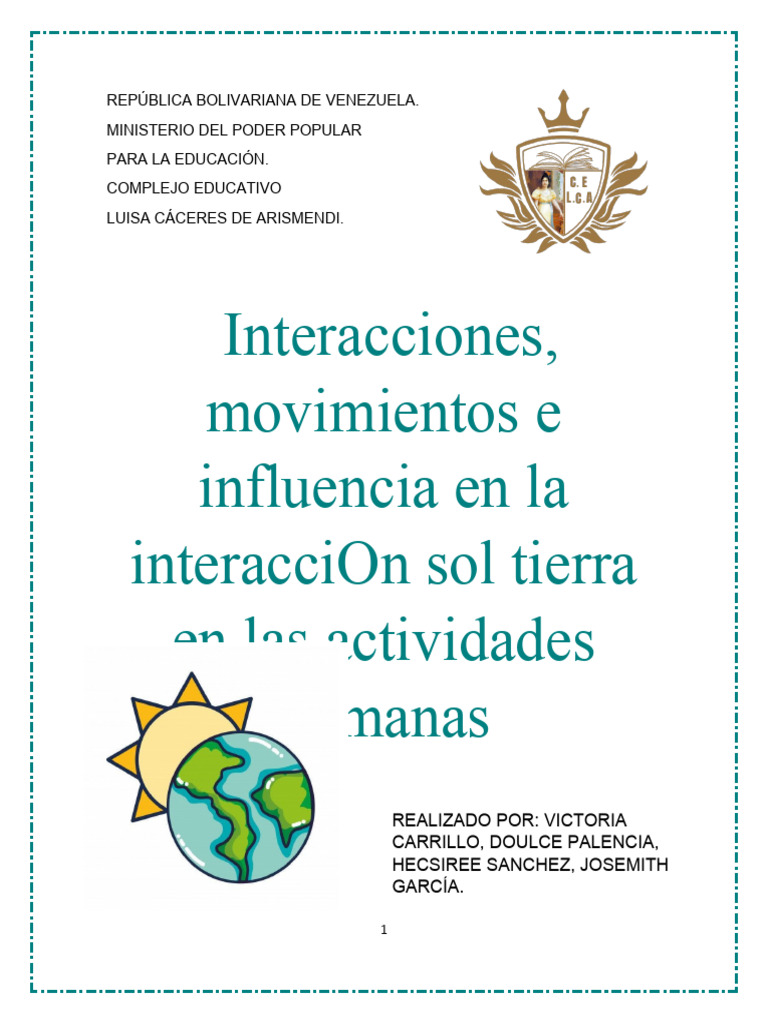 Influencia del Sol en la Tierra y Humanos | PDF | Tierra | Luna