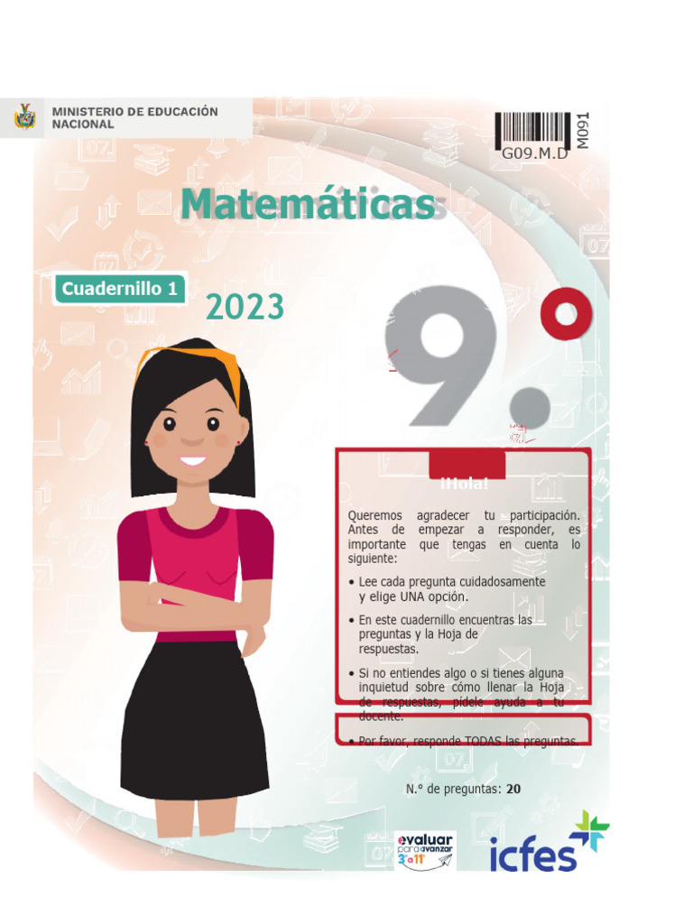 Cuadernillo Matemáticas 9 Resuelto 2023 | PDF