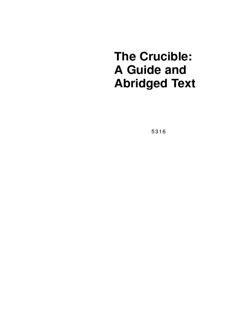 The Crucible Dual Text | PDF | Witchcraft | Salem, Massachusetts
