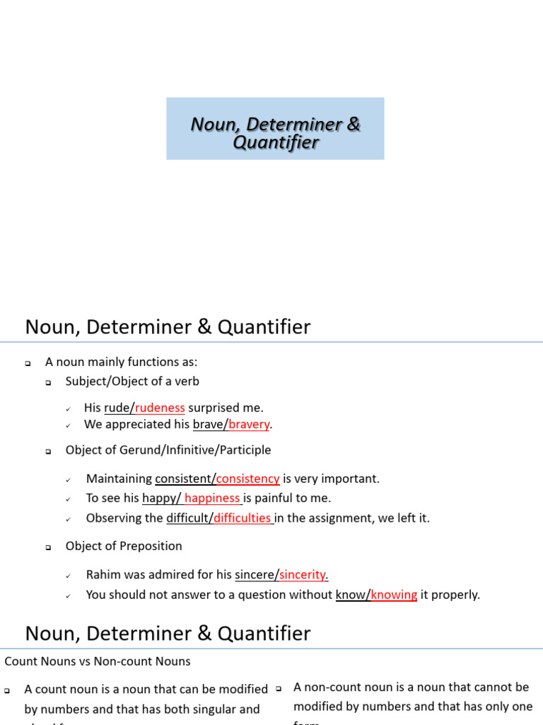 English Lecture 4 (Part 1) | PDF | Noun | Grammatical Number