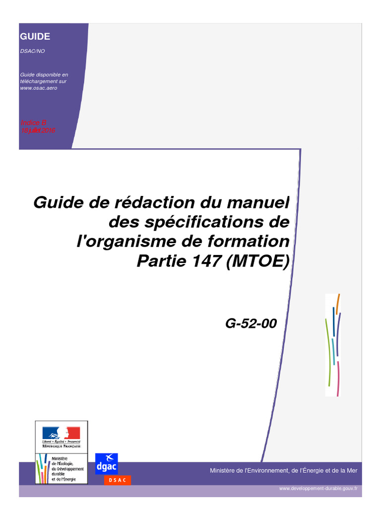 Guide du Manuel de Formation Partie 147 | PDF | Informations