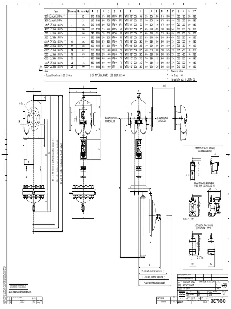 Dimension Drawing Filters DD PD1050F | PDF | Mechanical Engineering ...
