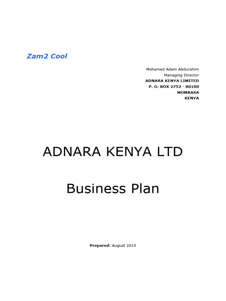 Business - Plan - Bottled Drinking Water | PDF | Retail | Sales