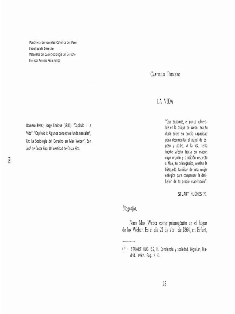 11 Romero - Cap. I. La Vida... | PDF