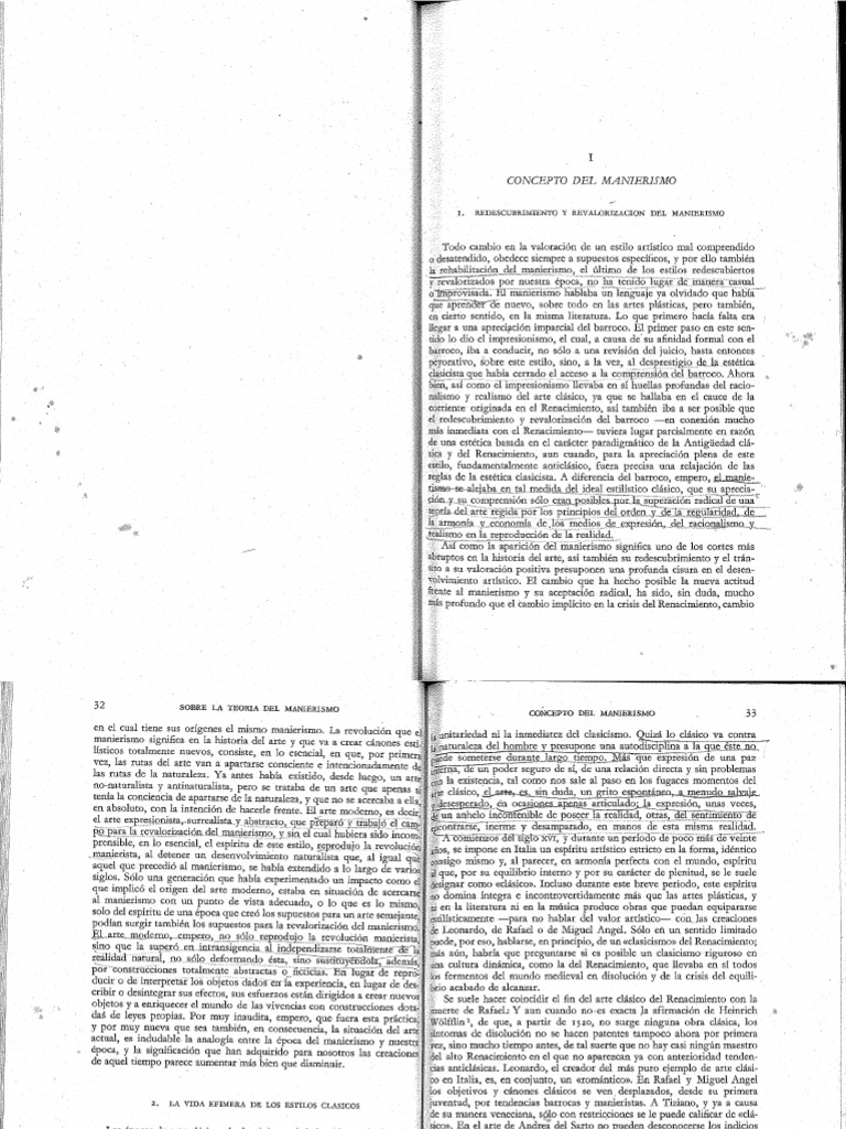 HAUSER, A. - El Manierismo. La Crisis Del Renacimiento y Los Origenes ...