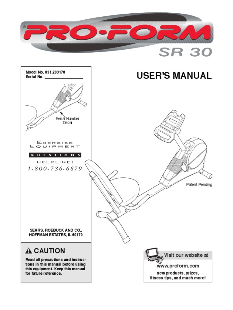 Proform SR30 Manual | PDF | Sports | Nature