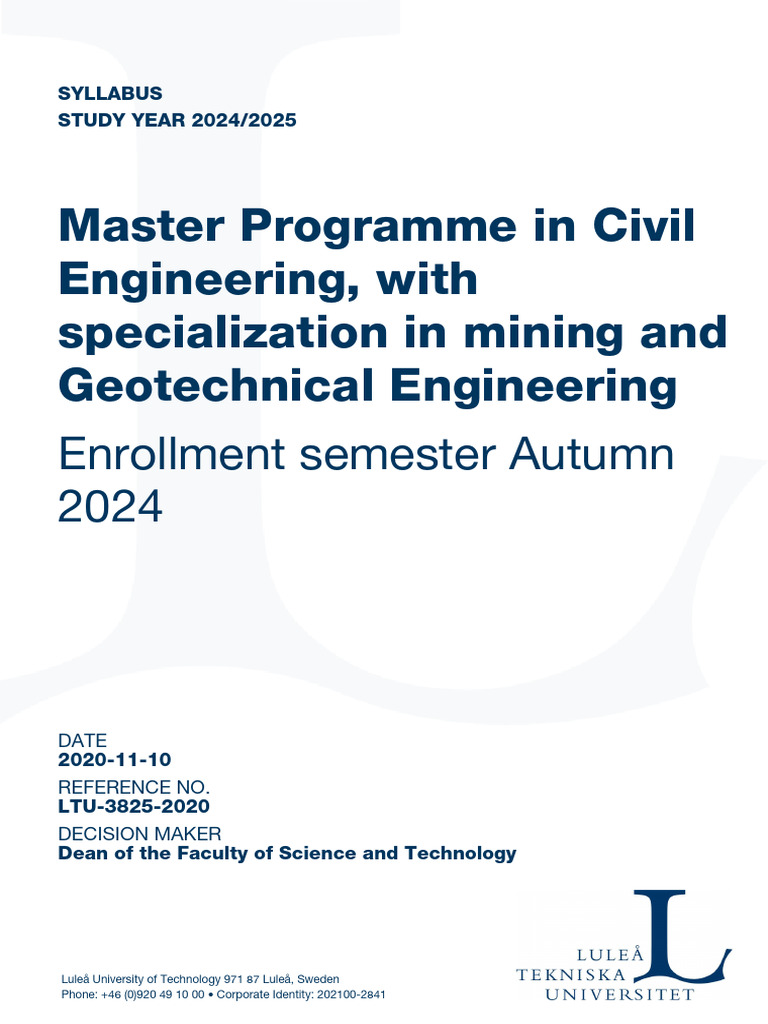 Syllabus TMVJA | PDF | Academic Degree | Master's Degree