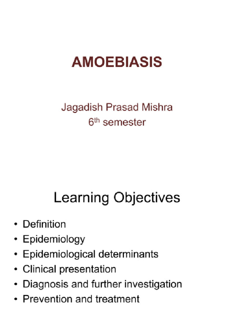 Amoebiasis 50747015 | PDF
