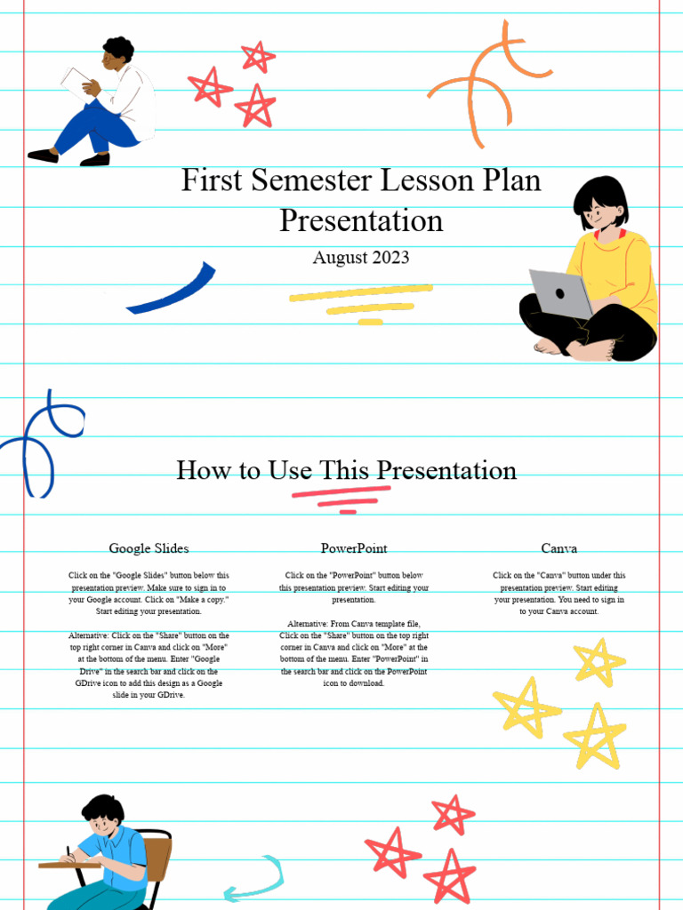 Doodle Fun Illustrative First Semester Lesson Plan Presentation | PDF | Microsoft Power Point ...