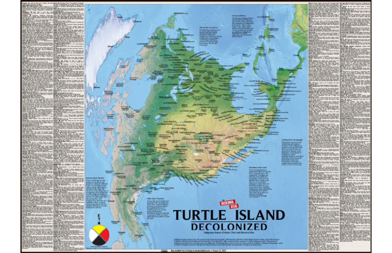 Turtle Island Decolonized Map With Index | PDF