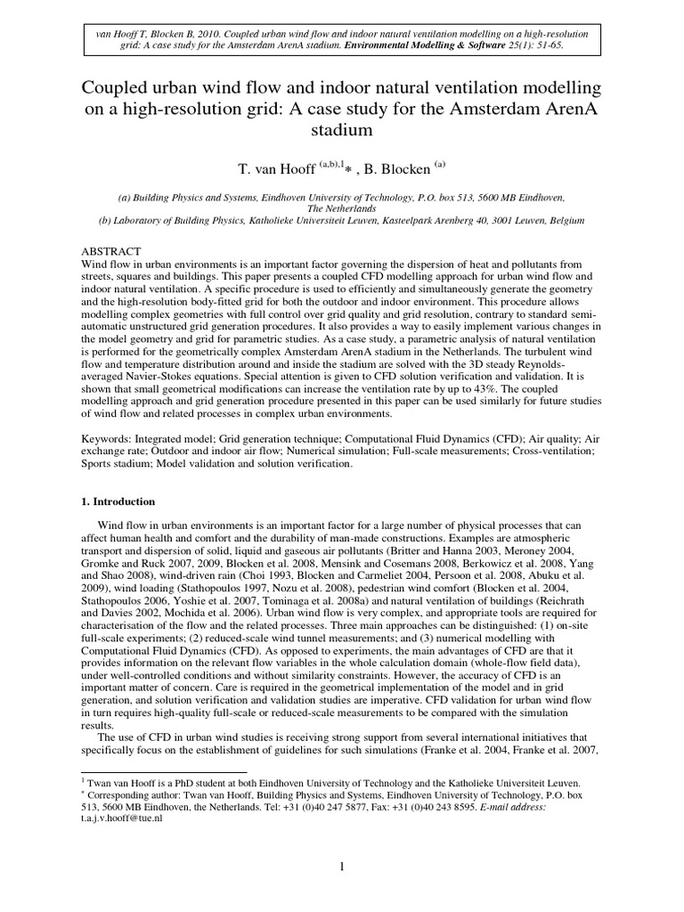 Case Study For The Amsterdam ArenA Stadium | PDF | Computational Fluid ...