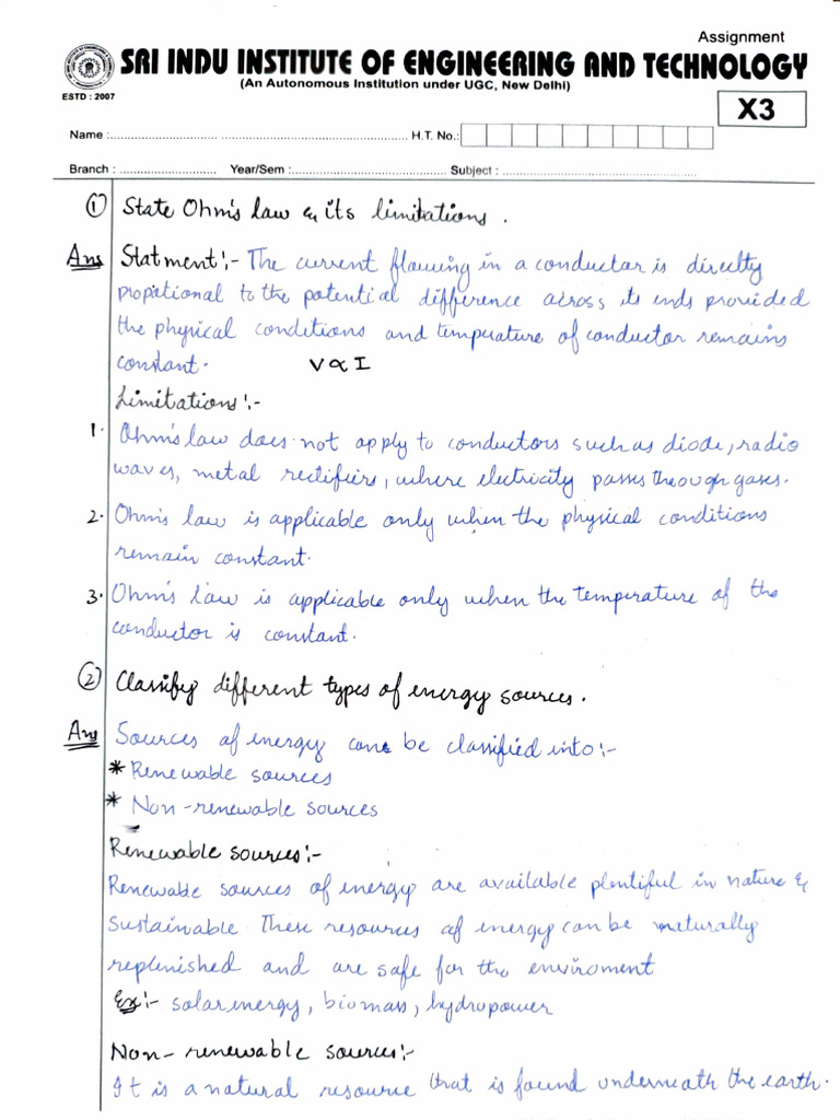 BEE Assignment | PDF