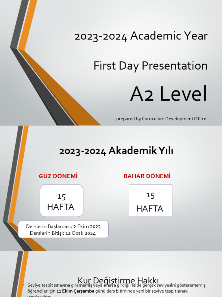 A2 - First Day Presentation - 2023-2024 FALL TERM | PDF
