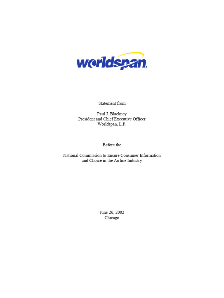 Worldspan | PDF