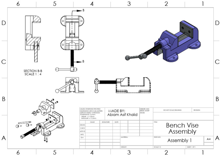 Assembly Drawing | PDF | Mechanical Engineering | Industrial Processes