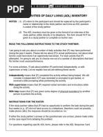 ADCS-ADL Manual | PDF | Recall (Memory) | Cognition