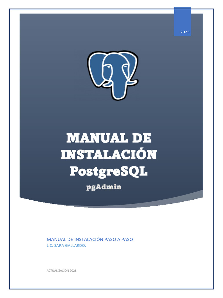 Manual de Instalacion Postgre SQL | PDF | Postgre Sql | Archivo de computadora