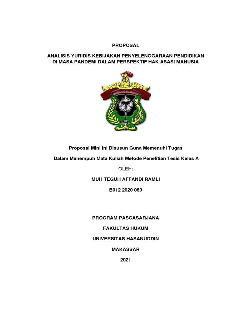TUGAS PROPOSAL (METODE PENELITIAN TESIS) Savfv | PDF