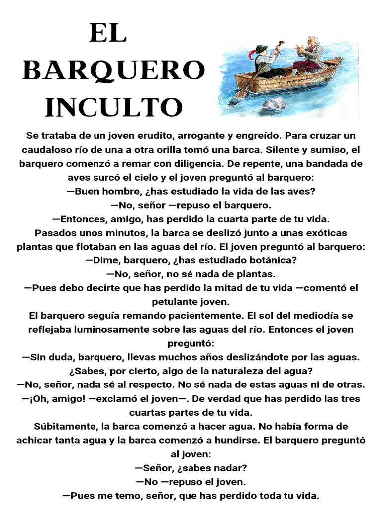 El Barquero Inculto | PDF