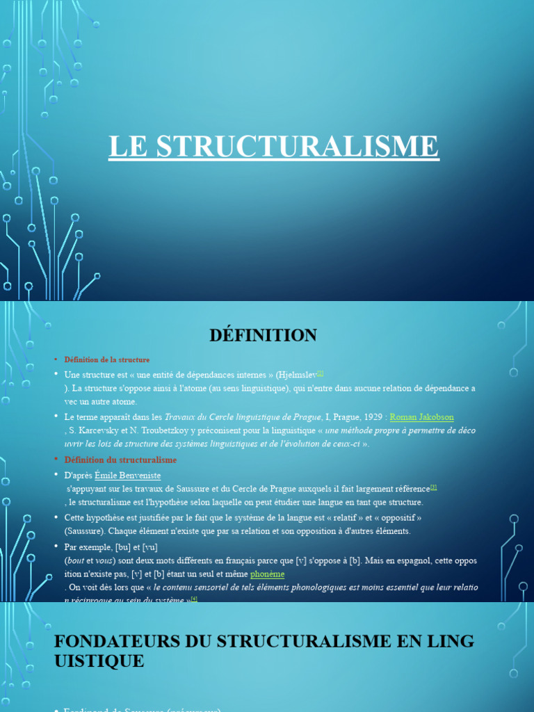 Le Structuralisme | PDF | Sciences cognitives | Communication humaine